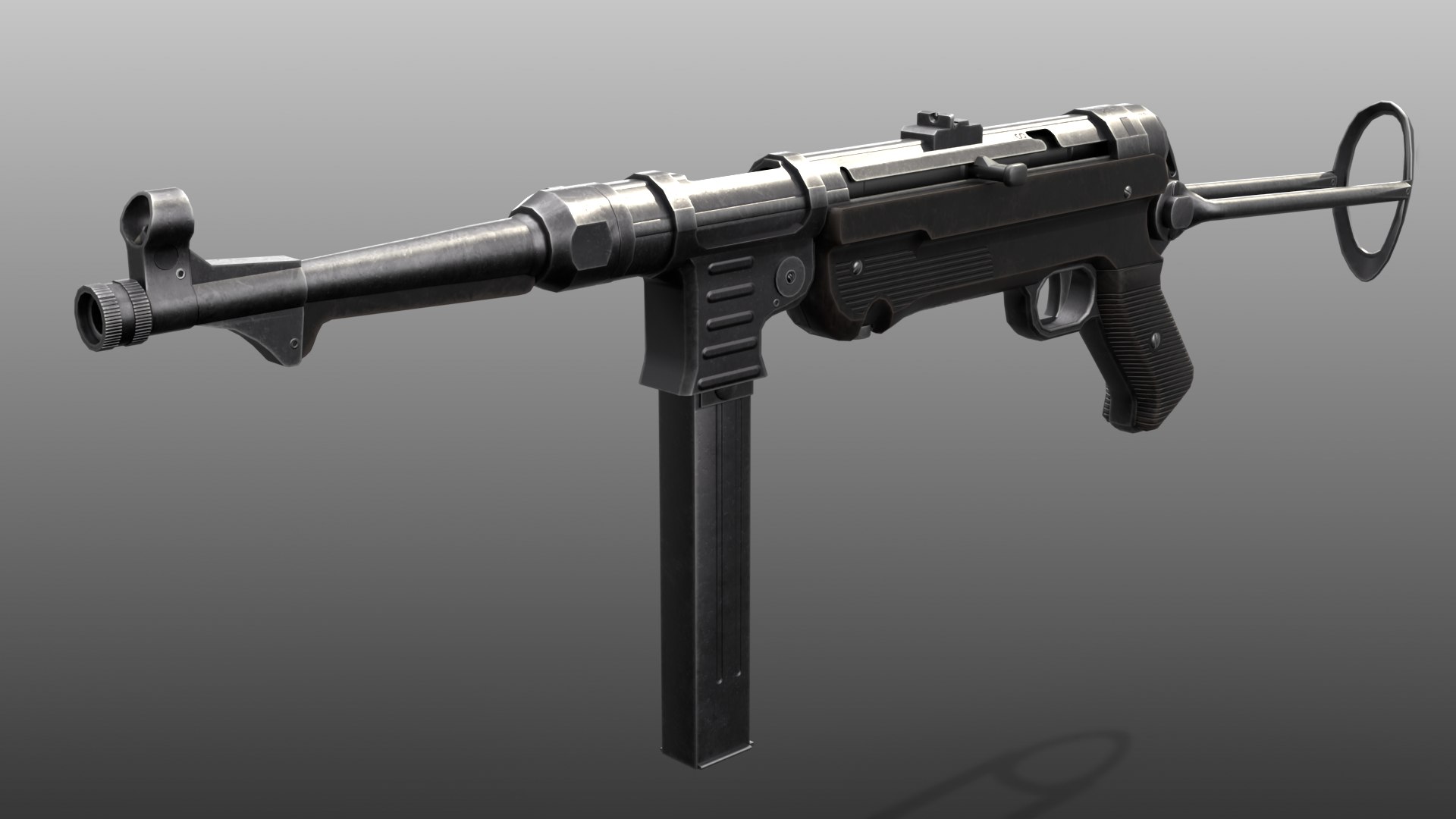 3D MP 40 Low-poly PBR - TurboSquid 1968382