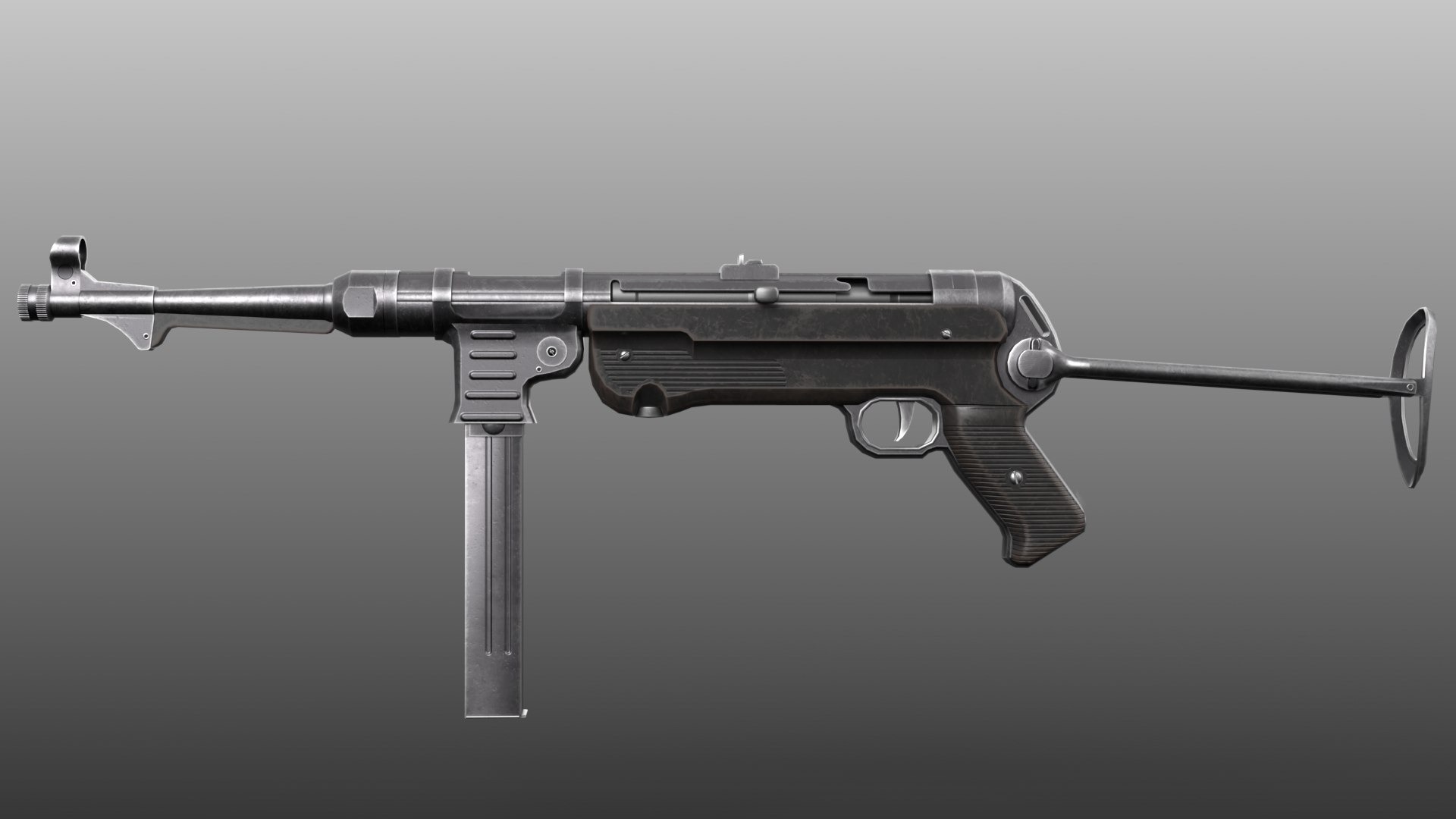 3D MP 40 Low-poly PBR - TurboSquid 1968382
