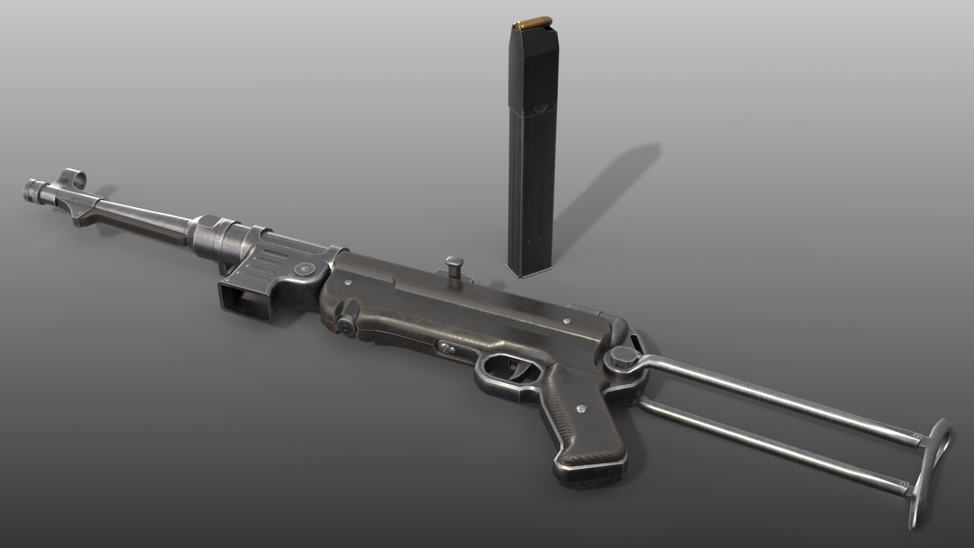 3D MP 40 Low-poly PBR - TurboSquid 1968382