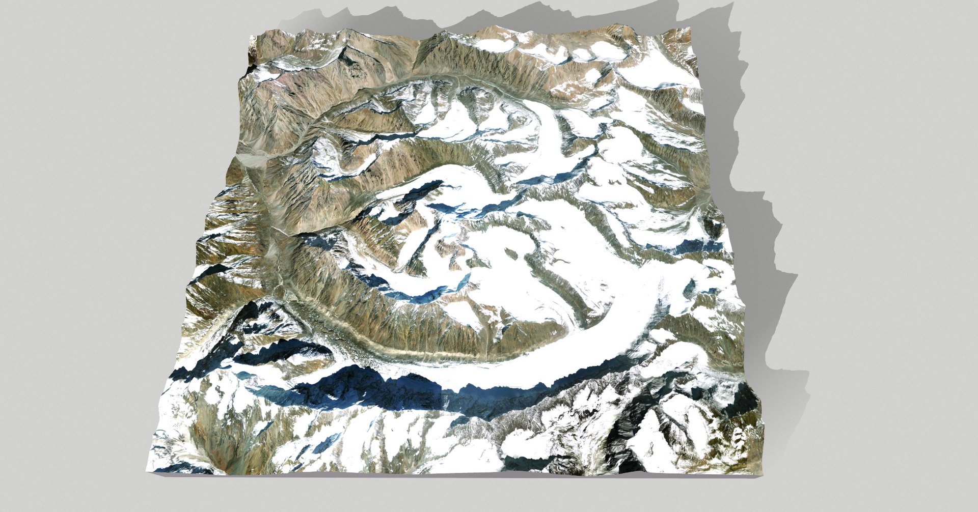 3D Model Mountain Landscape Baspa Bamak Glacier India - TurboSquid 2362961