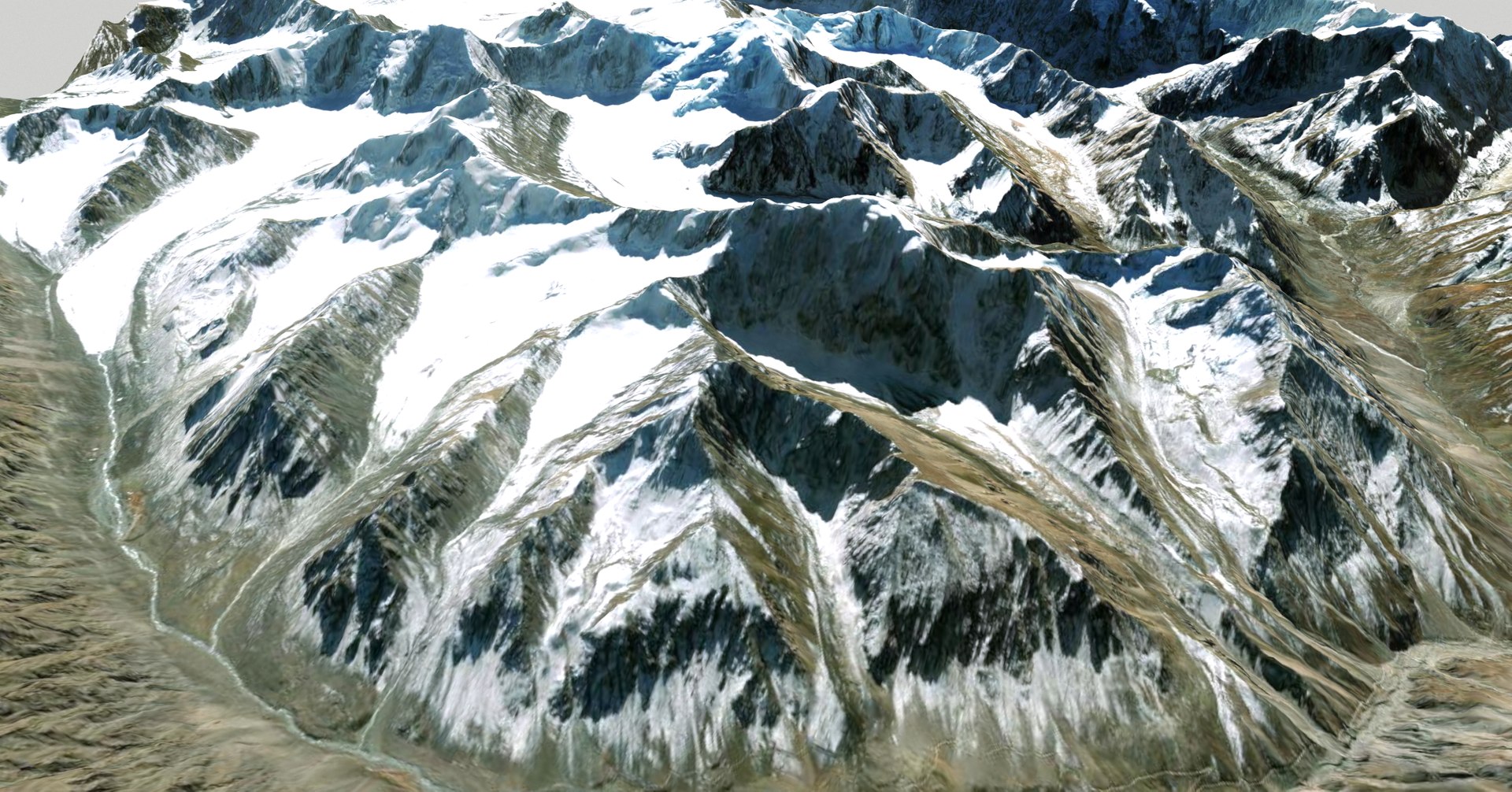 3D Model Mountain Landscape Baspa Bamak Glacier India - TurboSquid 2362961