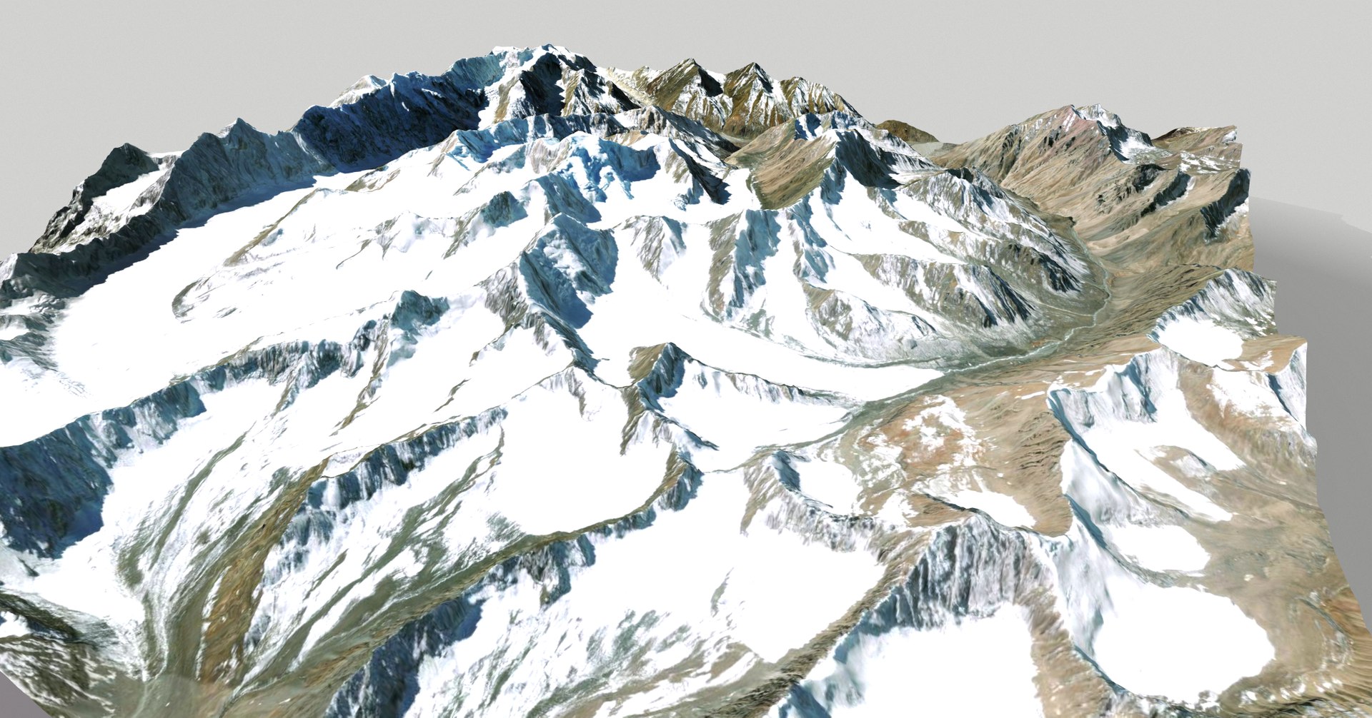 3D Model Mountain Landscape Baspa Bamak Glacier India - TurboSquid 2362961