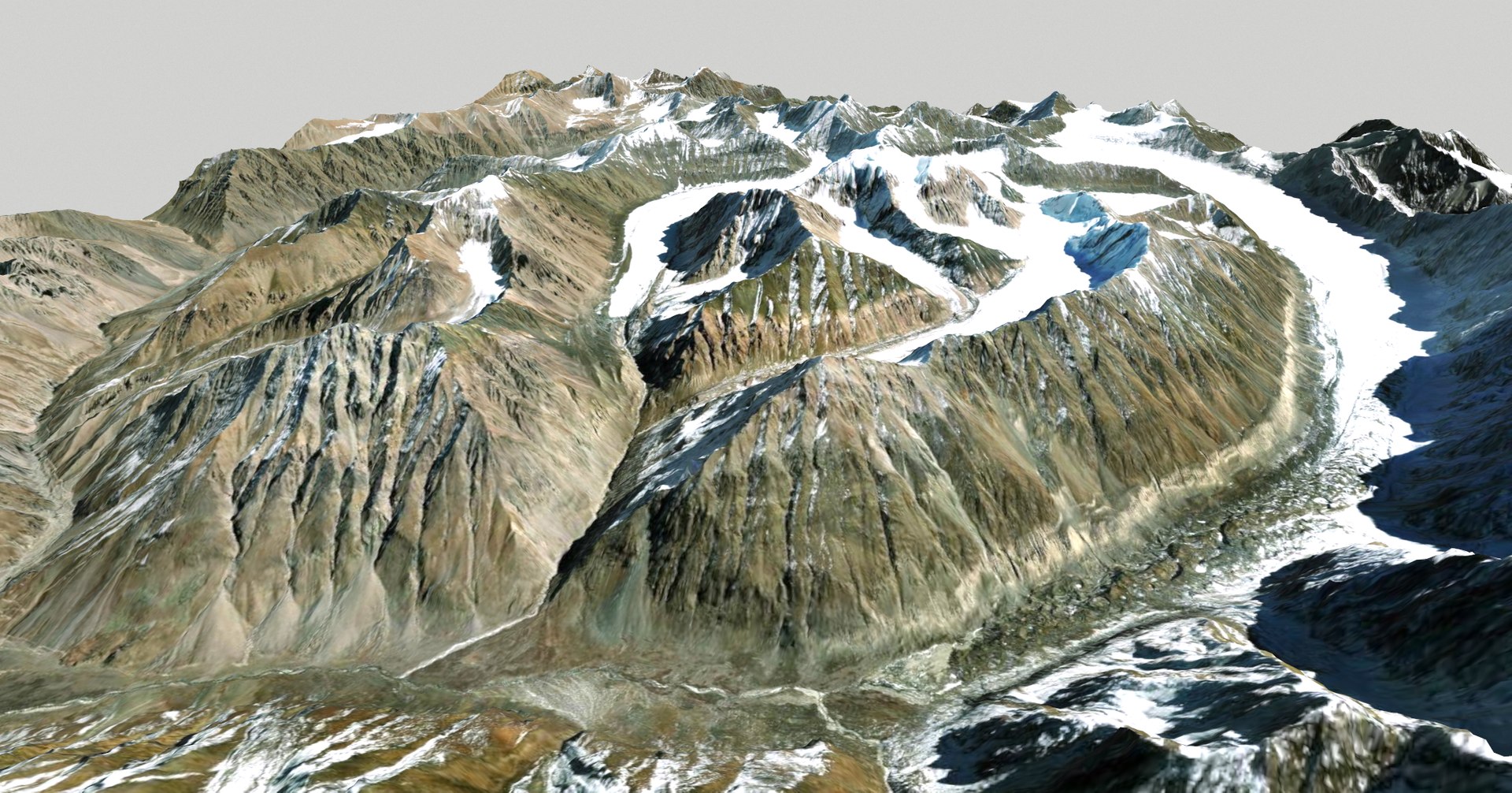 3D Model Mountain Landscape Baspa Bamak Glacier India - TurboSquid 2362961
