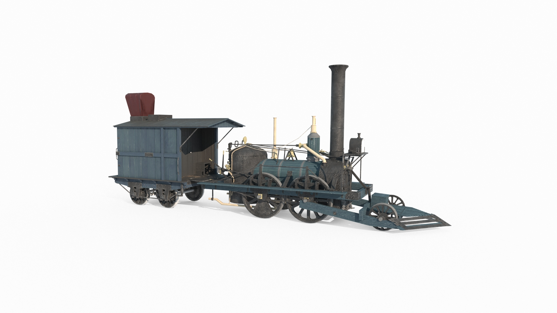 3D Model Old Train Carrier - TurboSquid 2329181