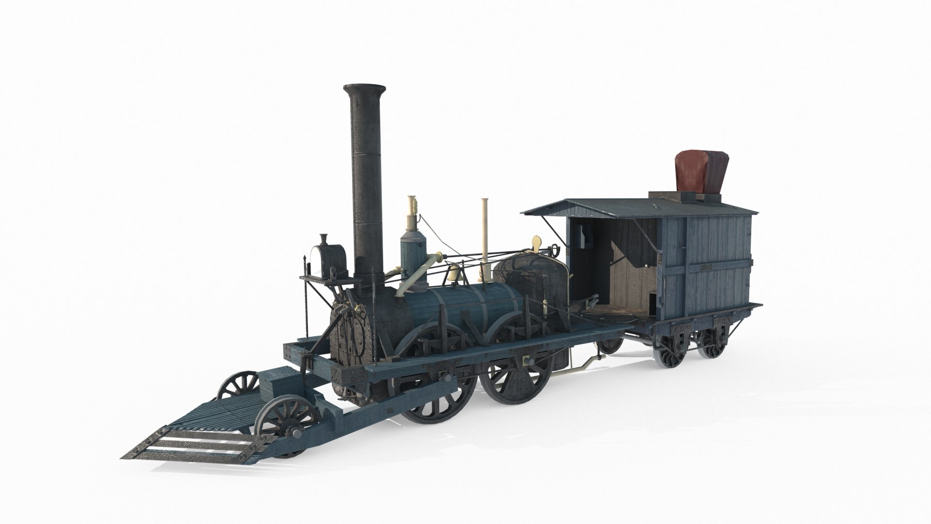3D Model Old Train Carrier - TurboSquid 2329181