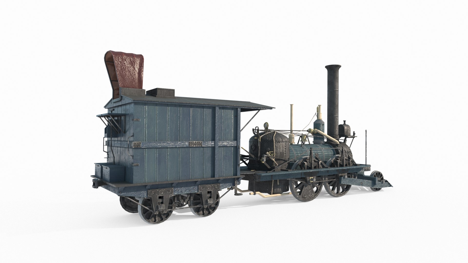 3D Model Old Train Carrier - TurboSquid 2329181