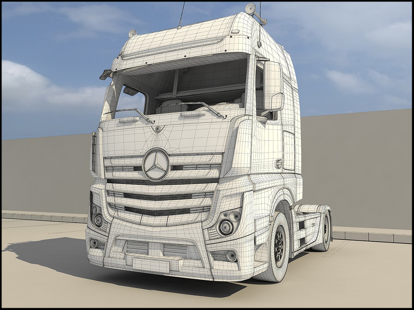 Mercedes Actros Gigaspace 3d Model