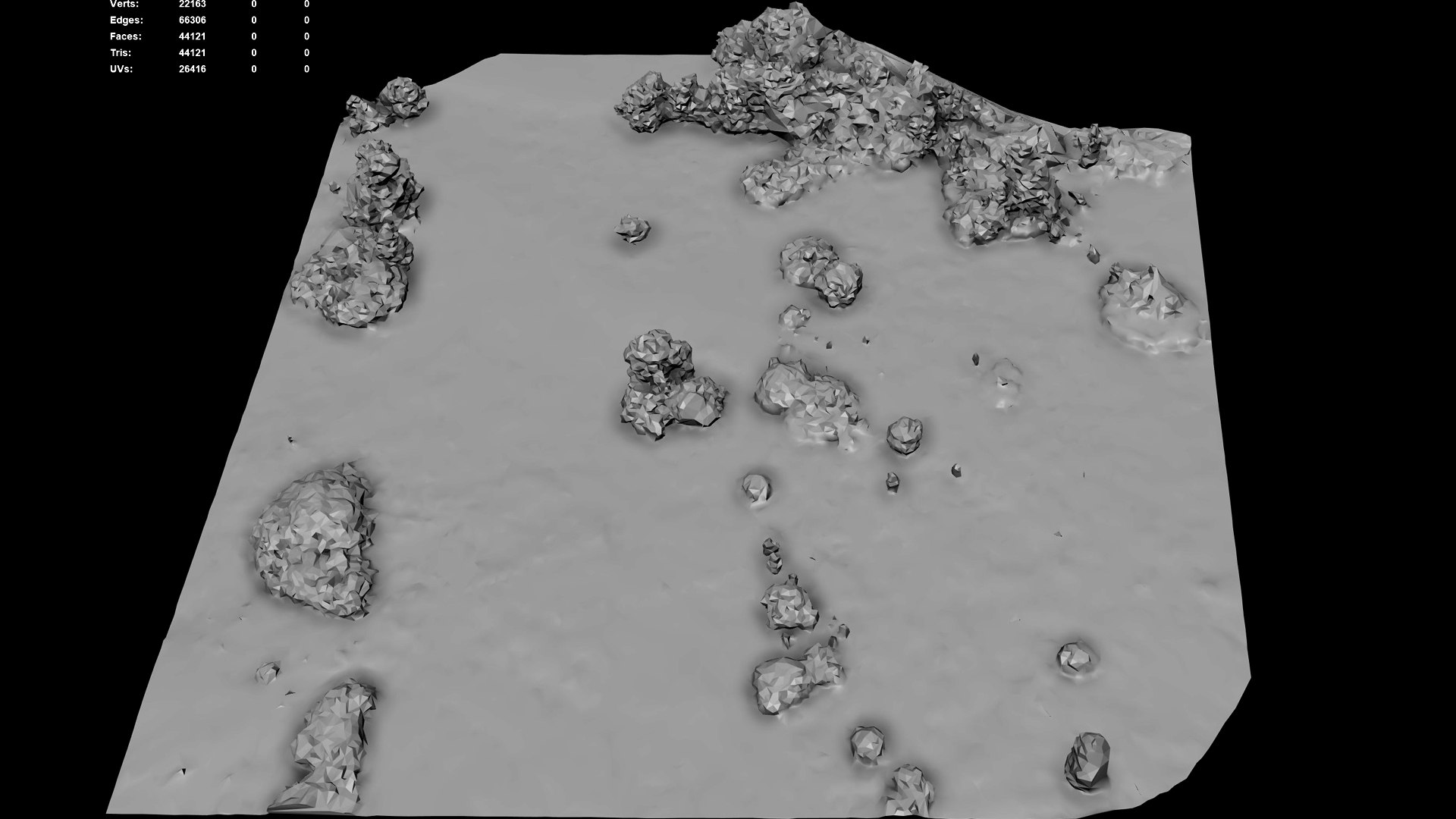 Grass Field Forest Terrain Area Drone Photogrammetry 3D Model ...