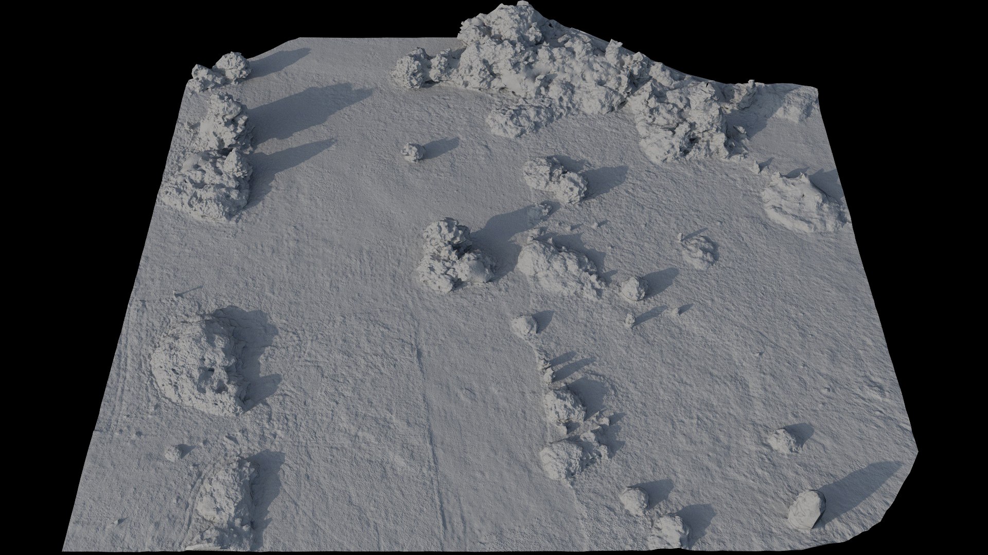 Grass Field Forest Terrain Area Drone Photogrammetry 3D Model ...