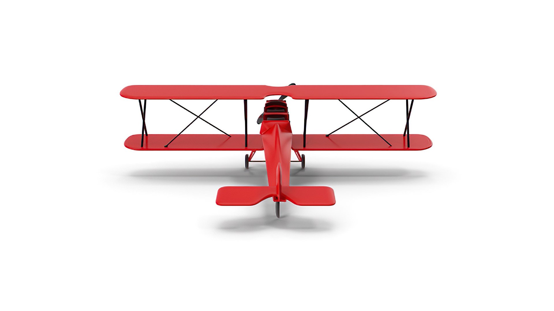 Red Retro Airplane 3D model - TurboSquid 2020533