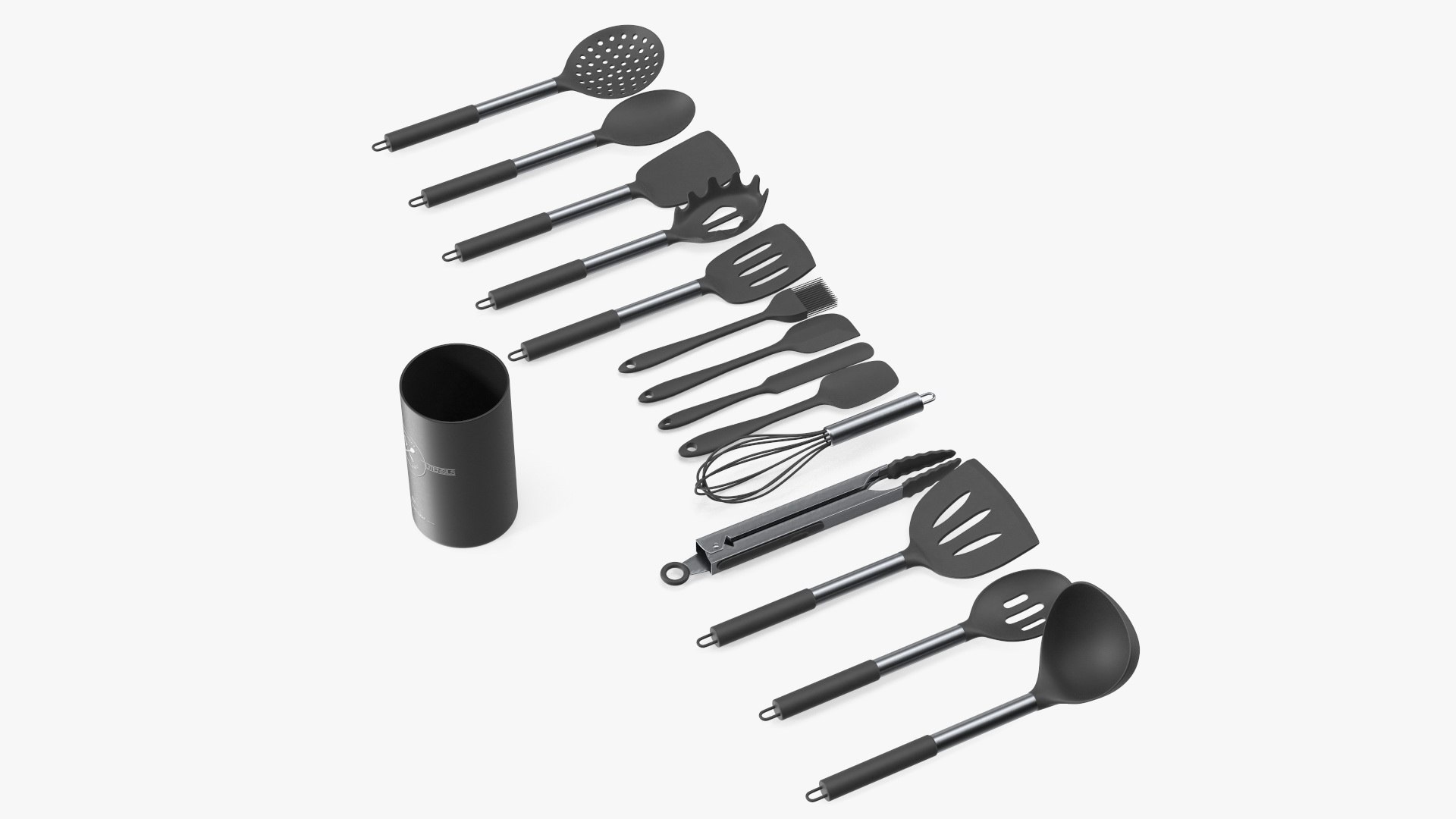 modelo 3d Cooking Utensil Set Chrome - TurboSquid 2003385