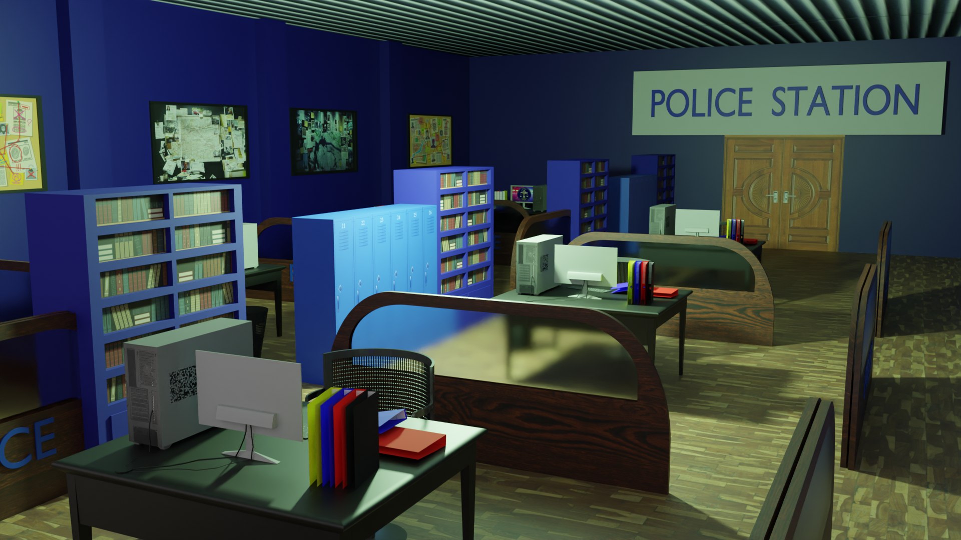 3D Police Station Interior - TurboSquid 2056022