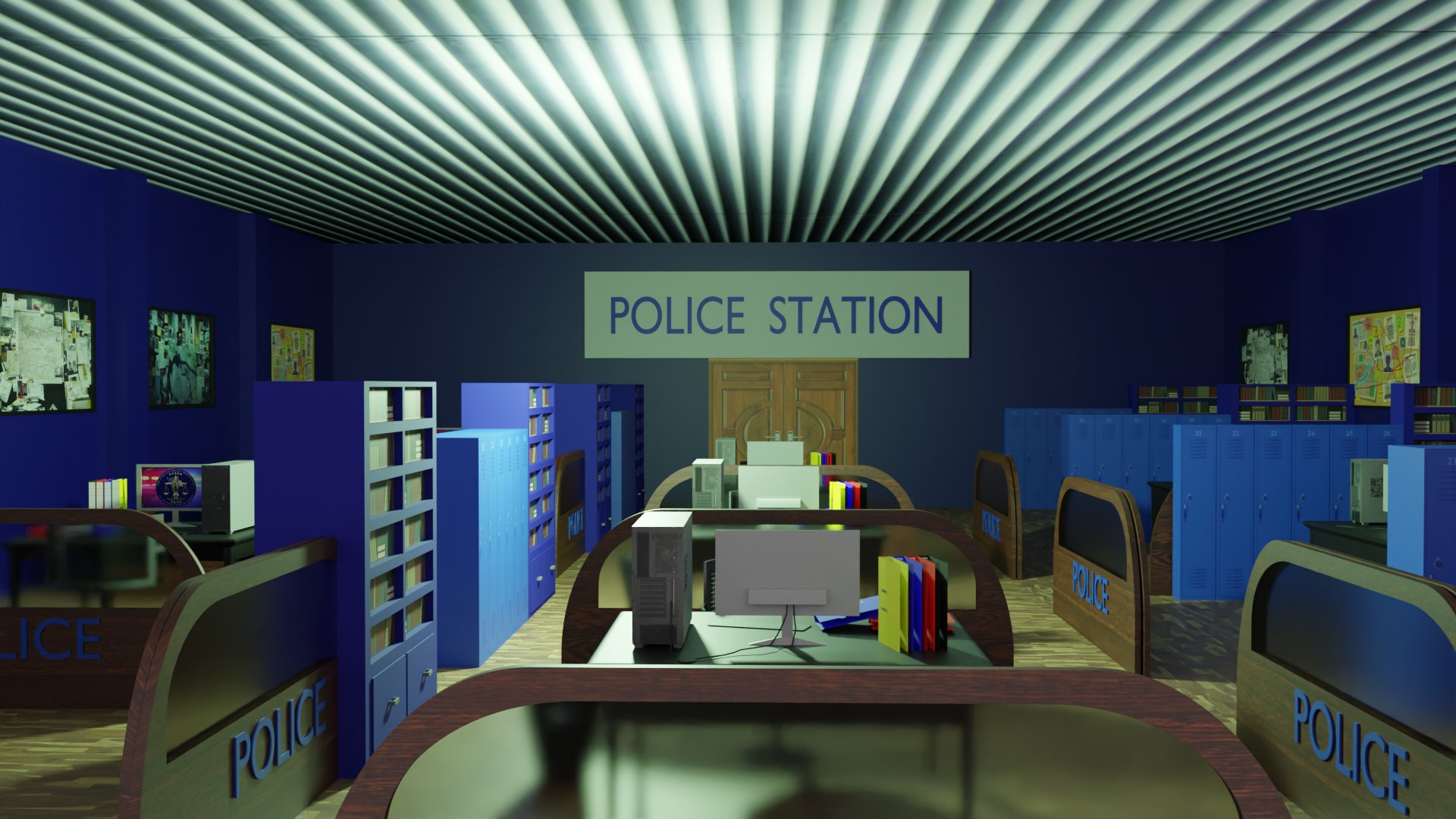 3D Police Station Interior - TurboSquid 2056022
