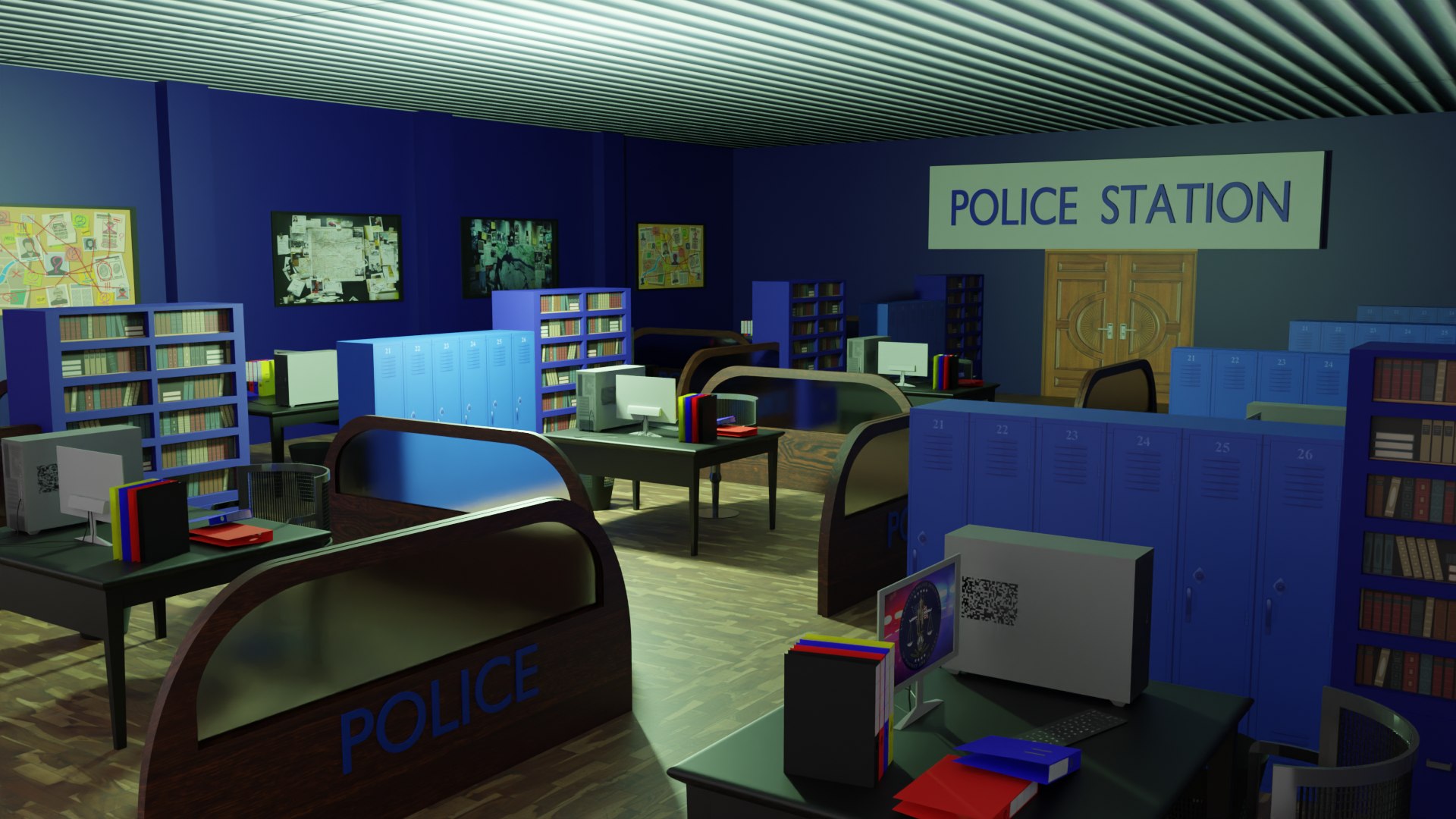 3D Police Station Interior - TurboSquid 2056022