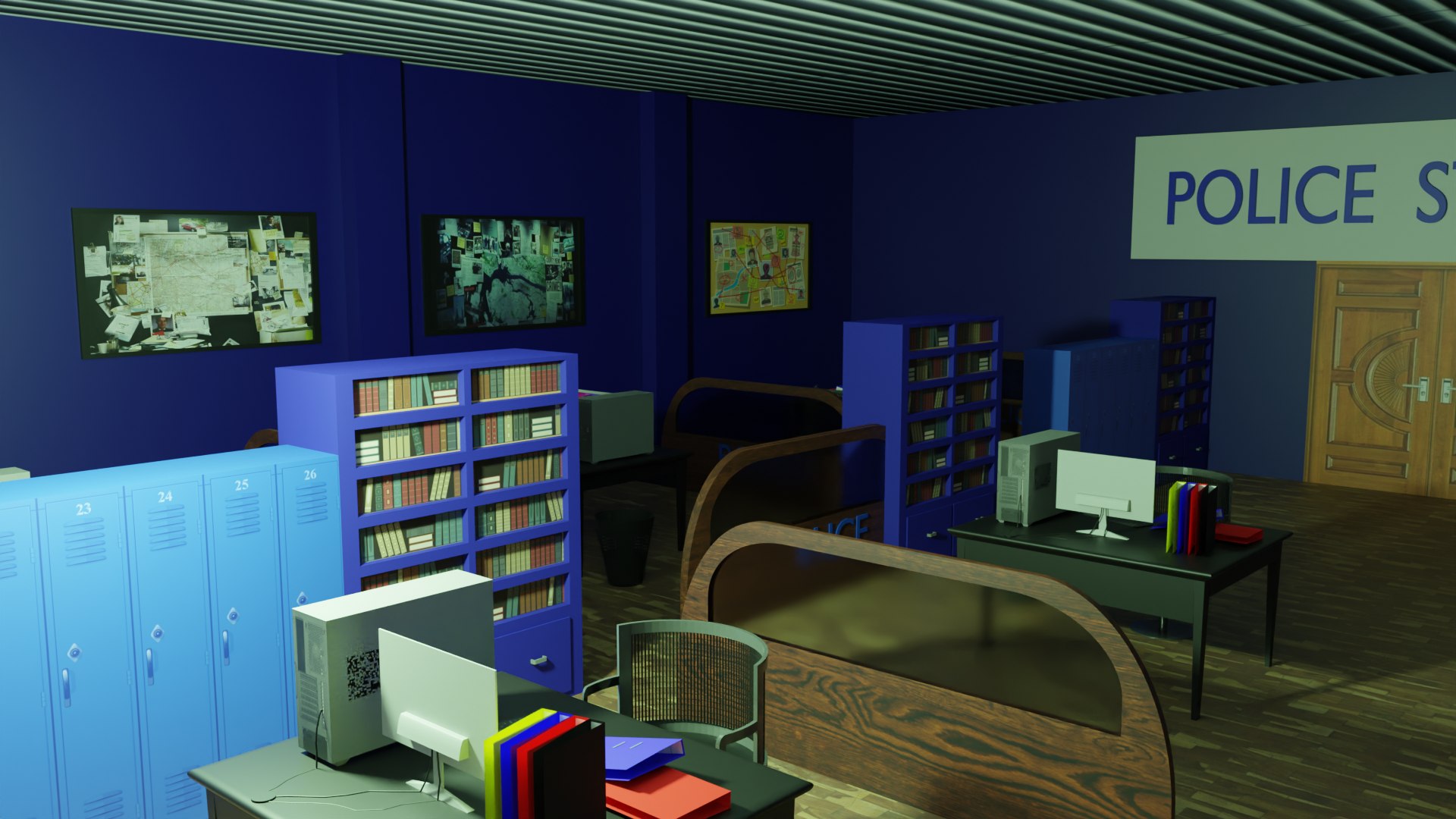 3D Police Station Interior - TurboSquid 2056022