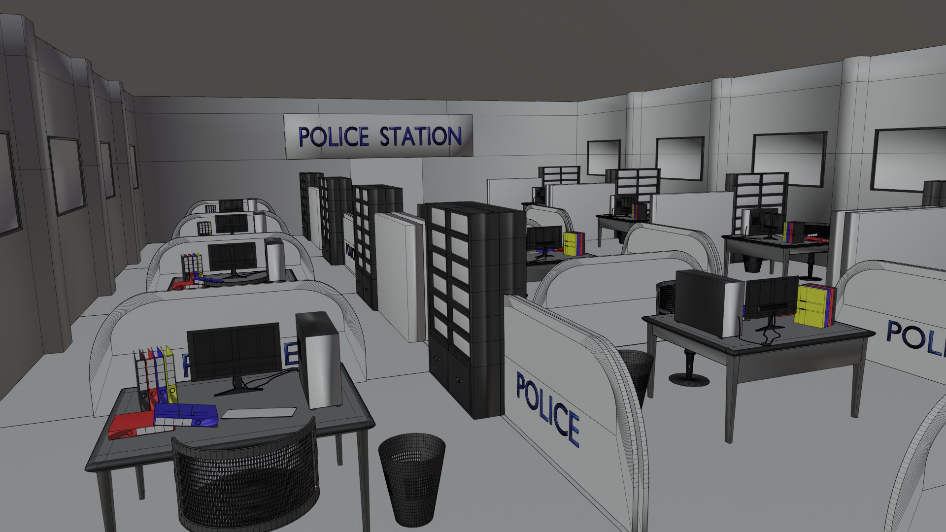 3D Police Station Interior - TurboSquid 2056022