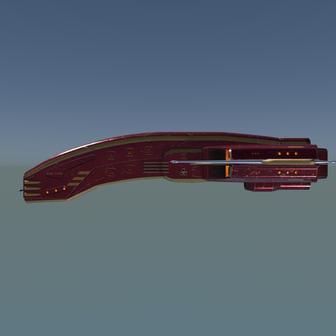 3D spaceship dagger type 1 - TurboSquid 1305285