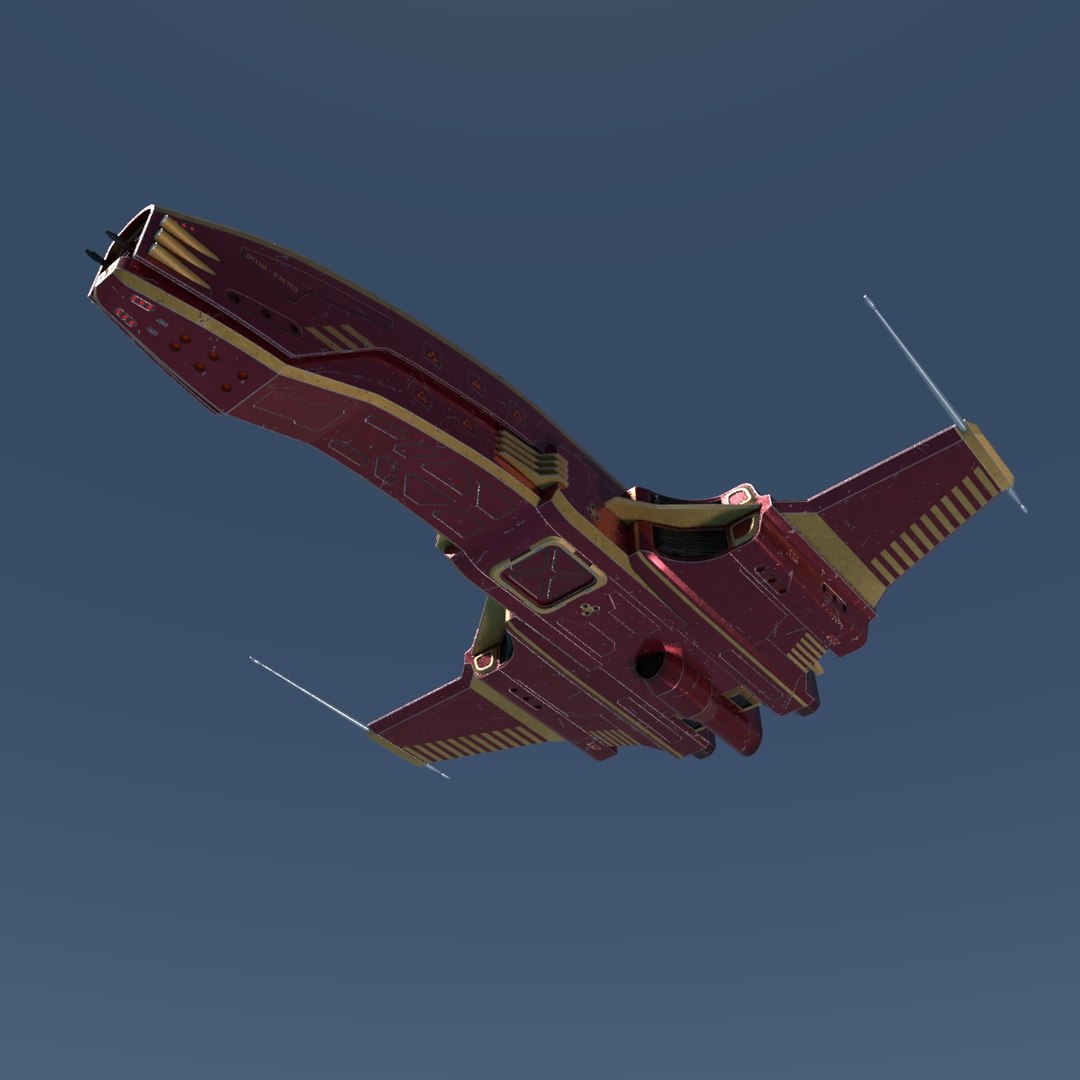 3D spaceship dagger type 1 - TurboSquid 1305285