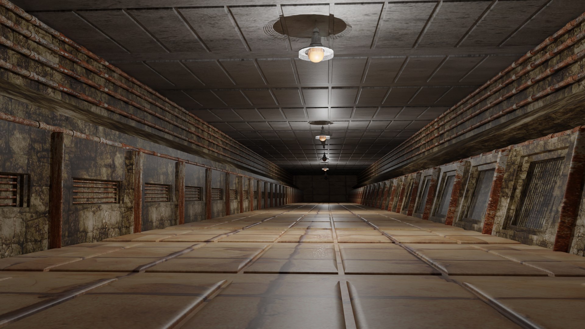 Underground Tunnel 3D Model - TurboSquid 2161403