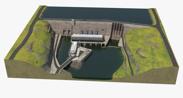 3D hydroelectric dam electric model - TurboSquid 1362739