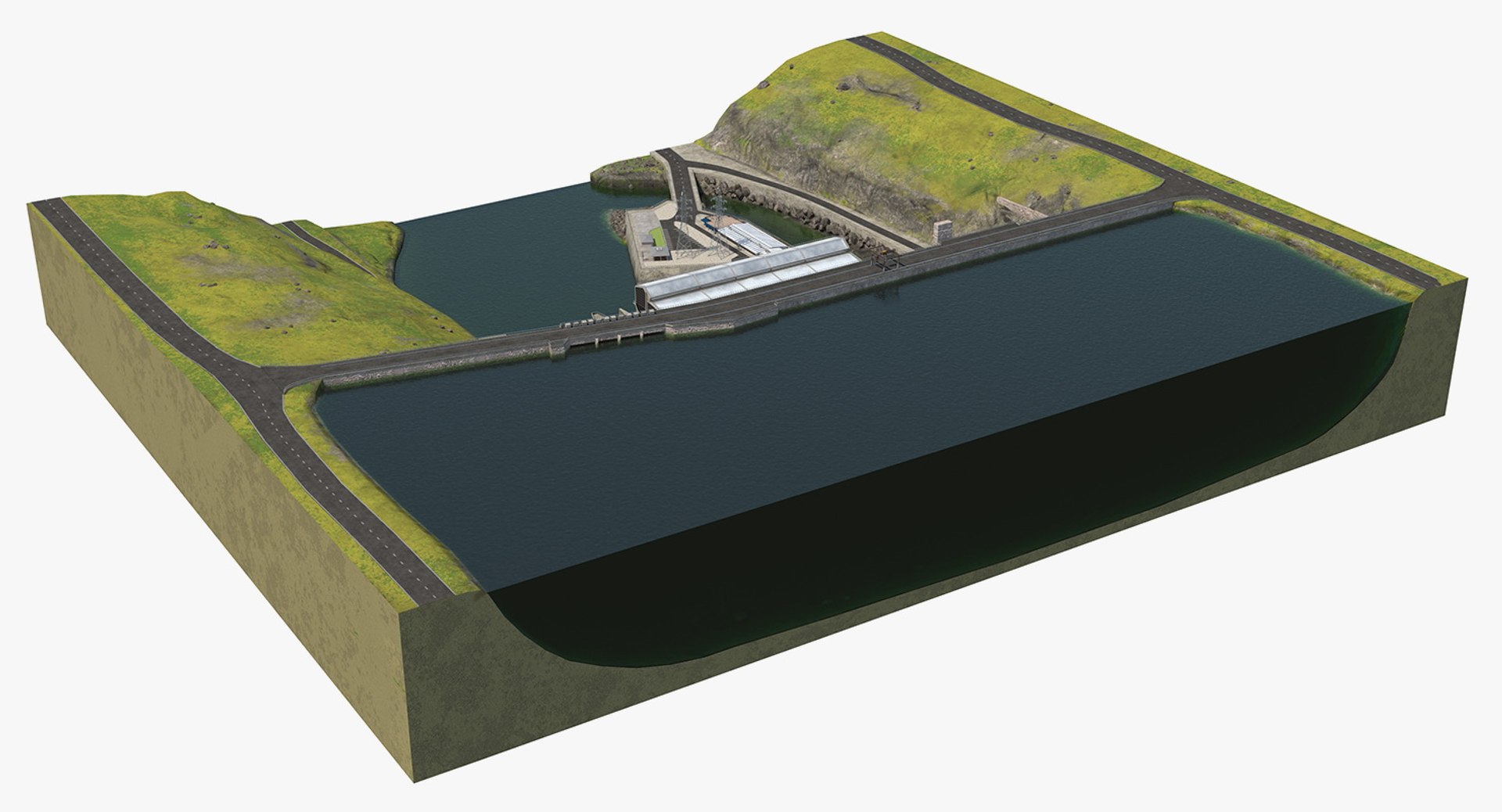 3D Hydroelectric Dam Electric Model - TurboSquid 1362739