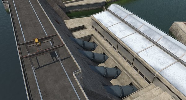 3D hydroelectric dam electric model - TurboSquid 1362739