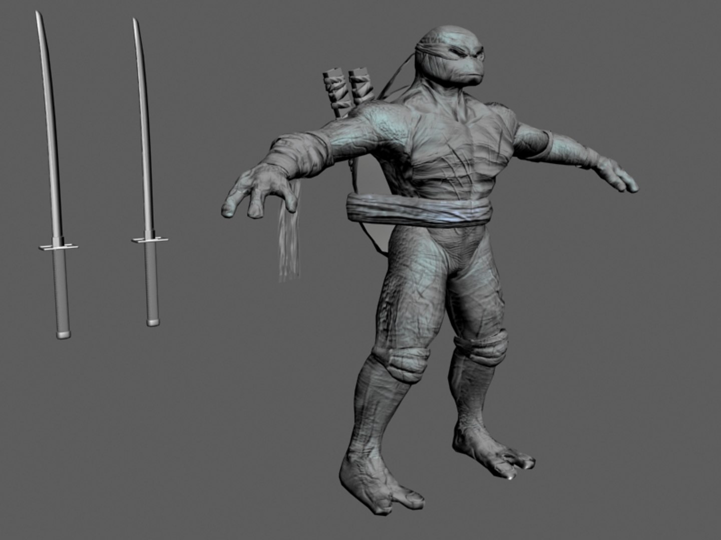 Dark Teenage Mutant Ninja Turtle 3d Max