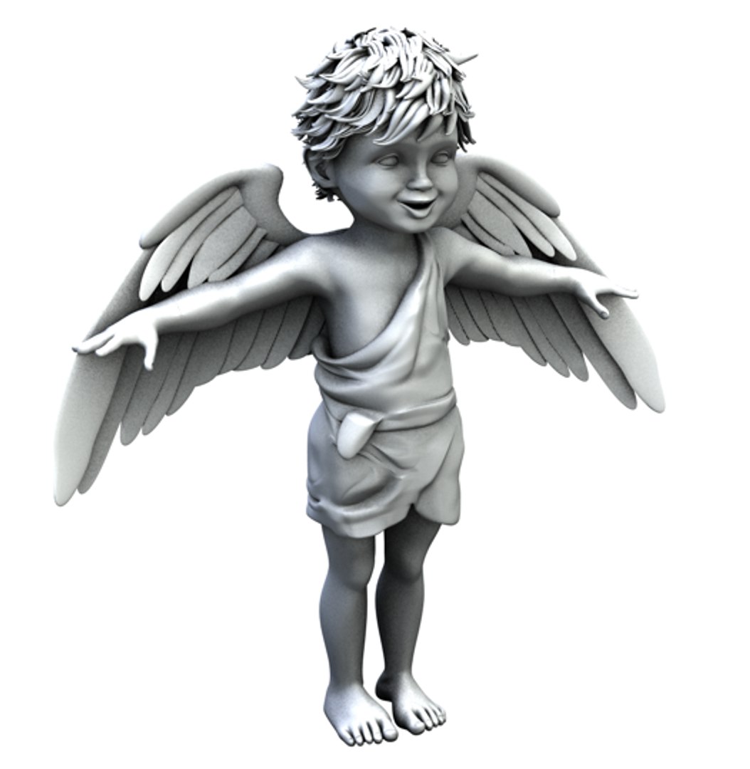Cupid Angel Boy Child 3d Obj