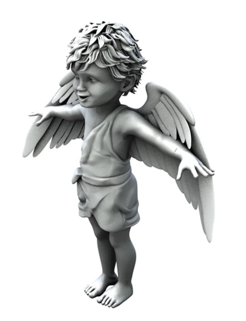 Cupid Angel Boy Child 3d Obj