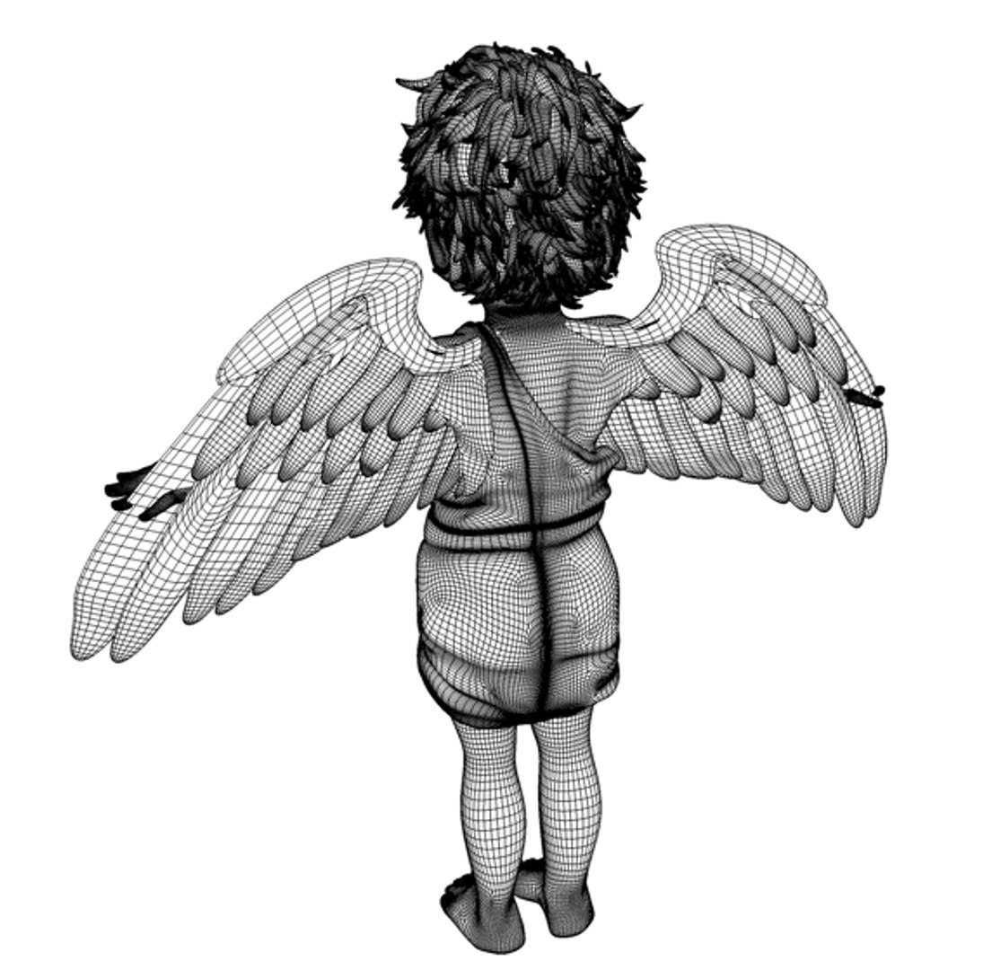 Cupid Angel Boy Child 3d Obj