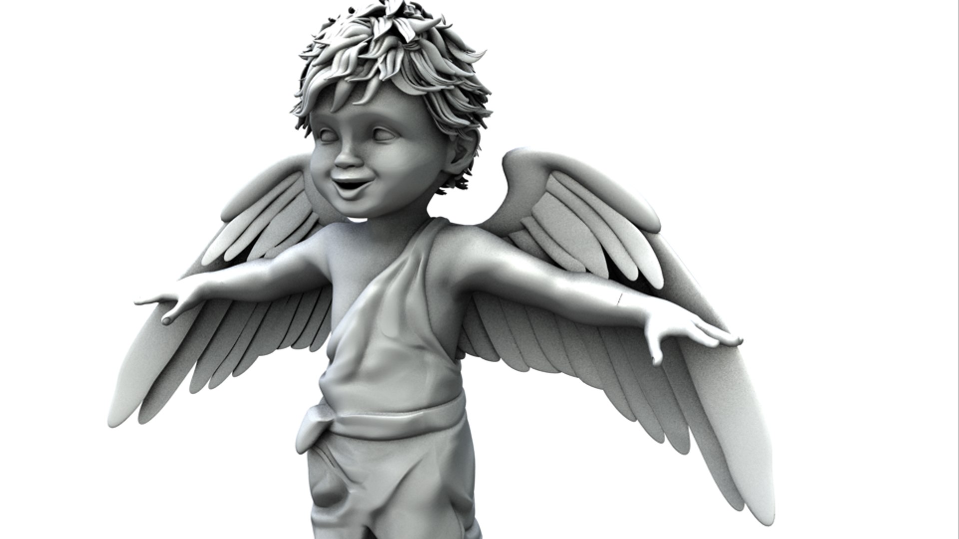 Cupid Angel Boy Child 3d Obj