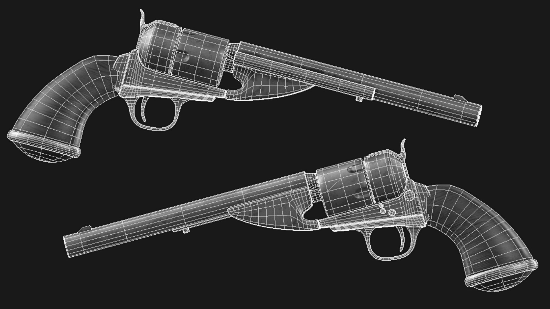 3D Outlaw Revolver - TurboSquid 1939278