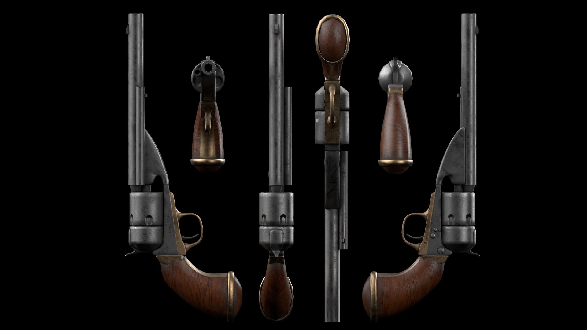 3D Outlaw Revolver - TurboSquid 1939278