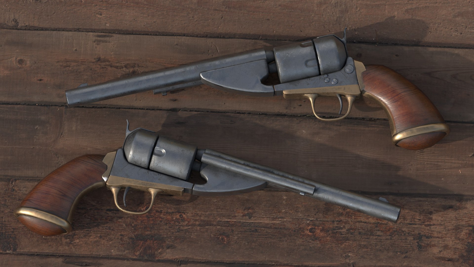 3D Outlaw Revolver - TurboSquid 1939278