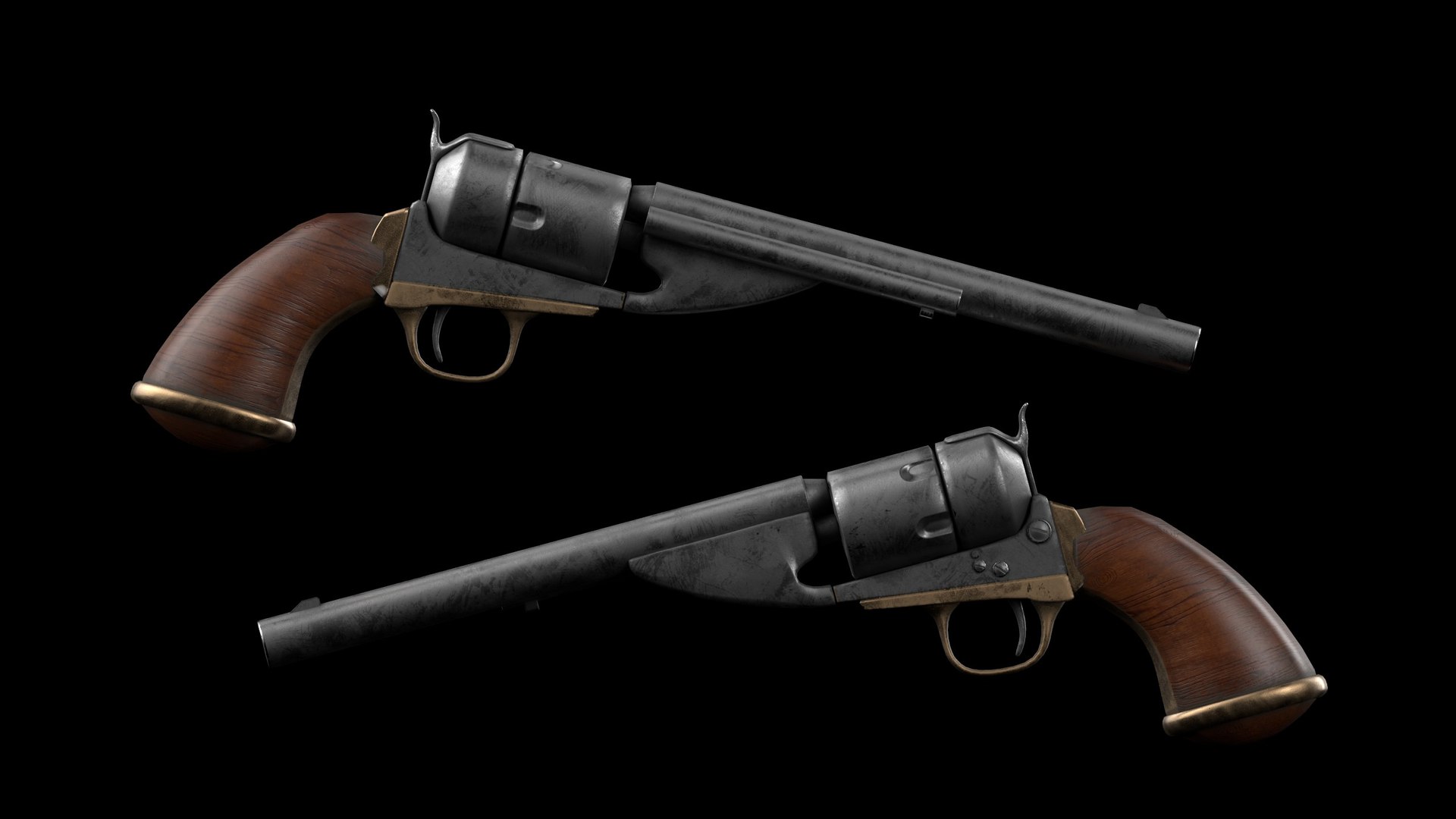 3D Outlaw Revolver - TurboSquid 1939278