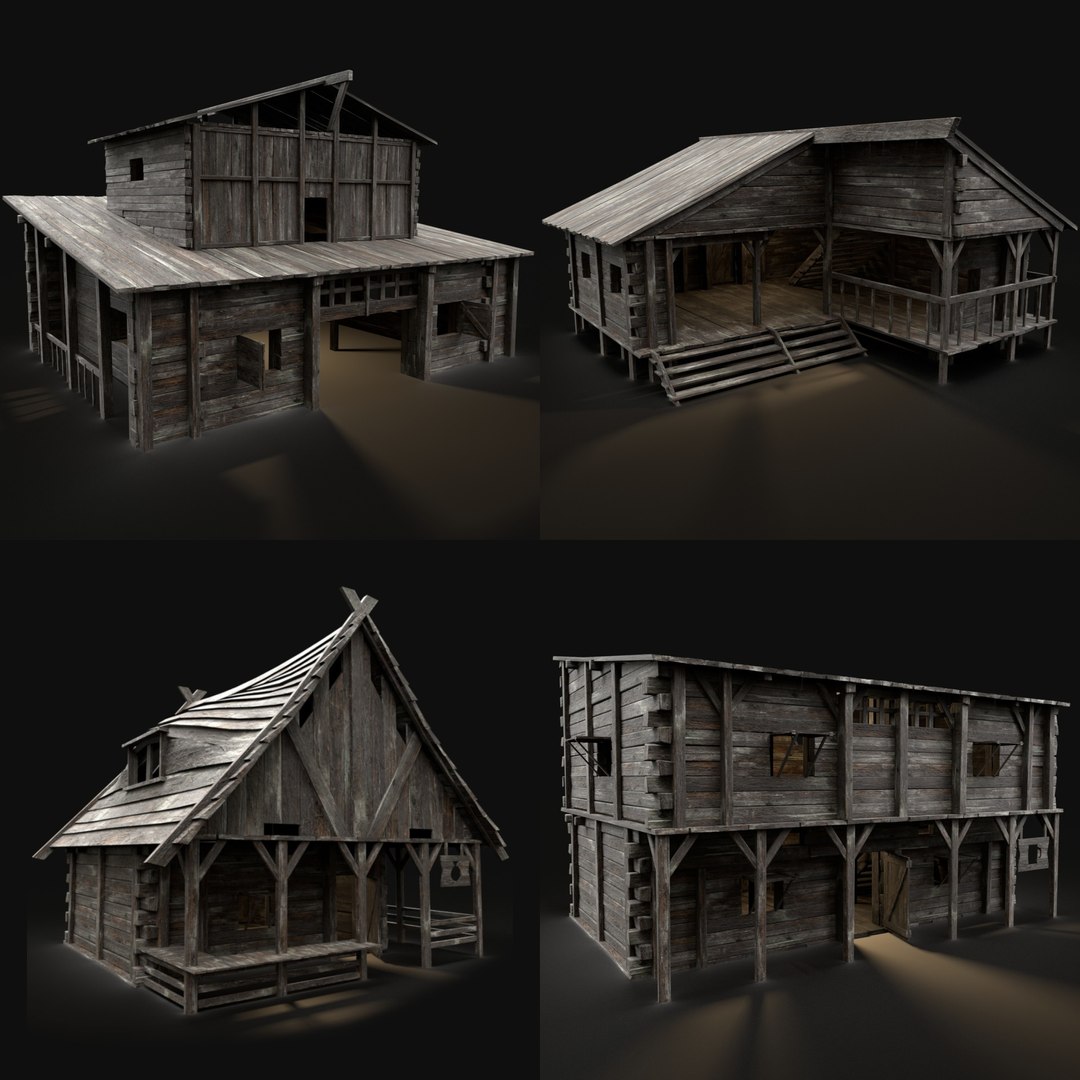 Medieval industrial building 3D model - TurboSquid 1682307