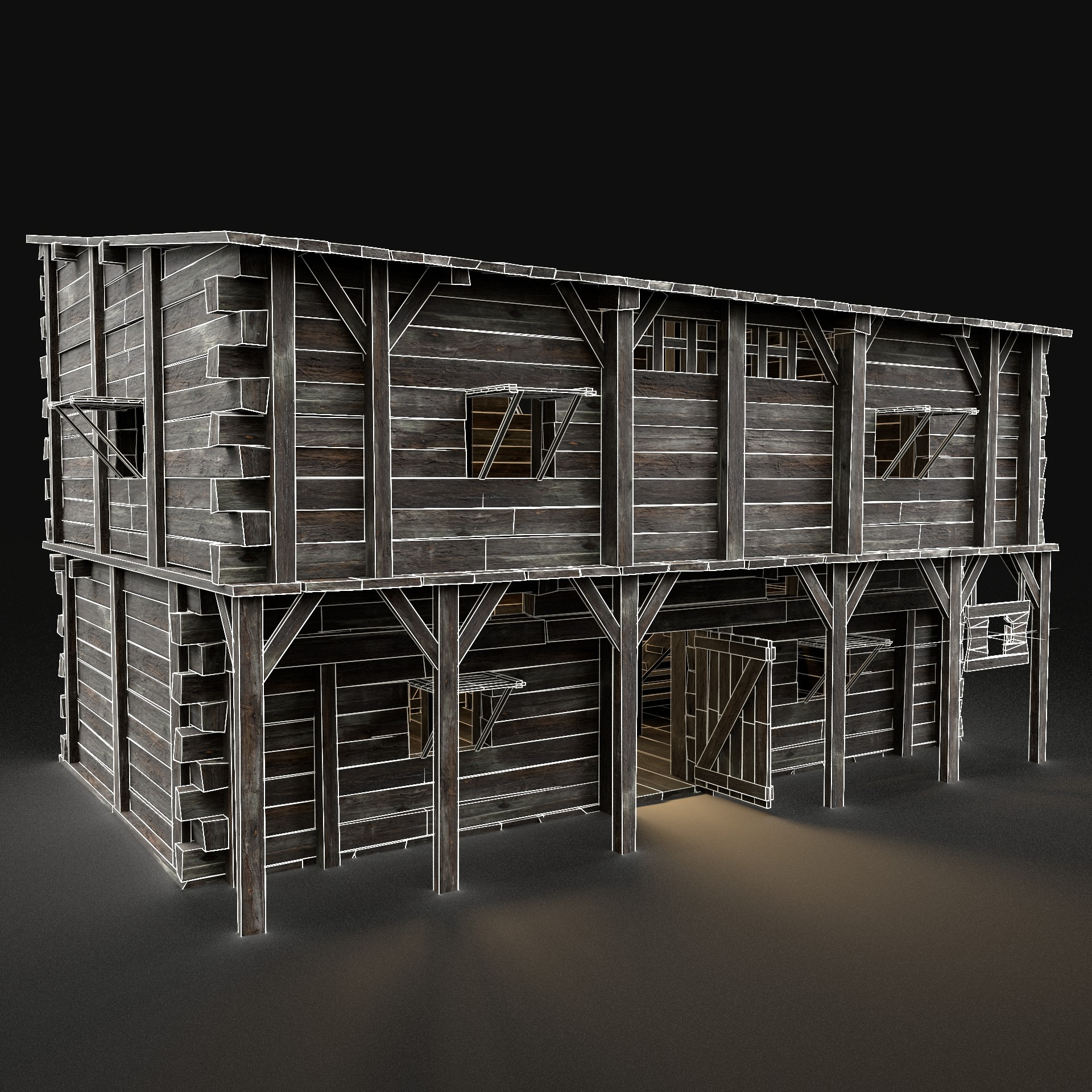Medieval industrial building 3D model - TurboSquid 1682307