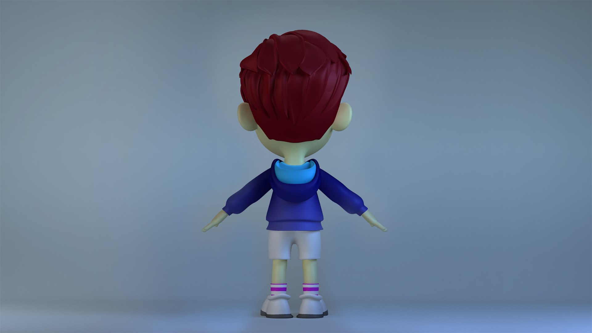 3D Model Animated Characters Students Passersby Cartoon Boys ...