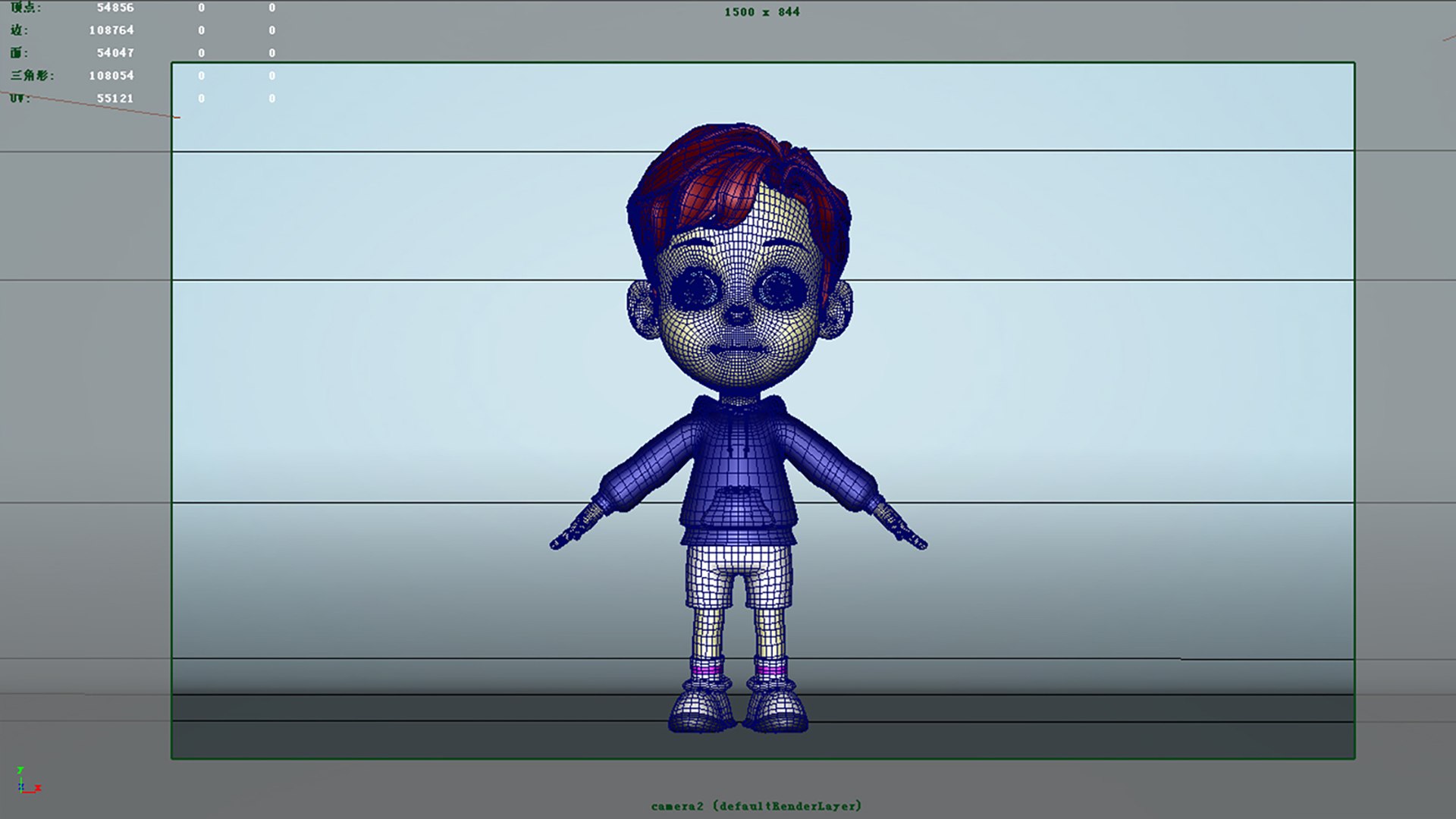 3D Model Animated Characters Students Passersby Cartoon Boys ...