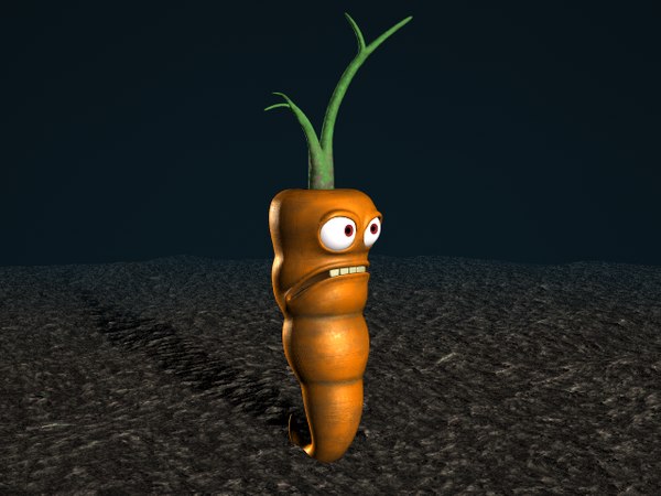 3d evil carrot model