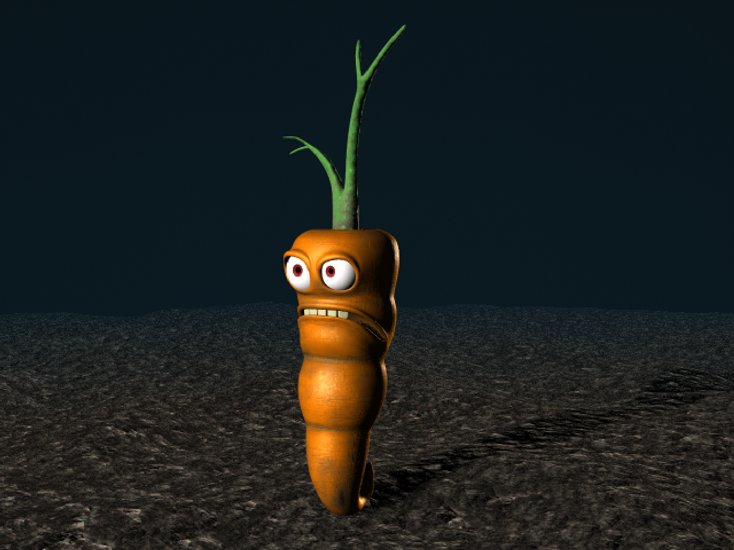 3d evil carrot model
