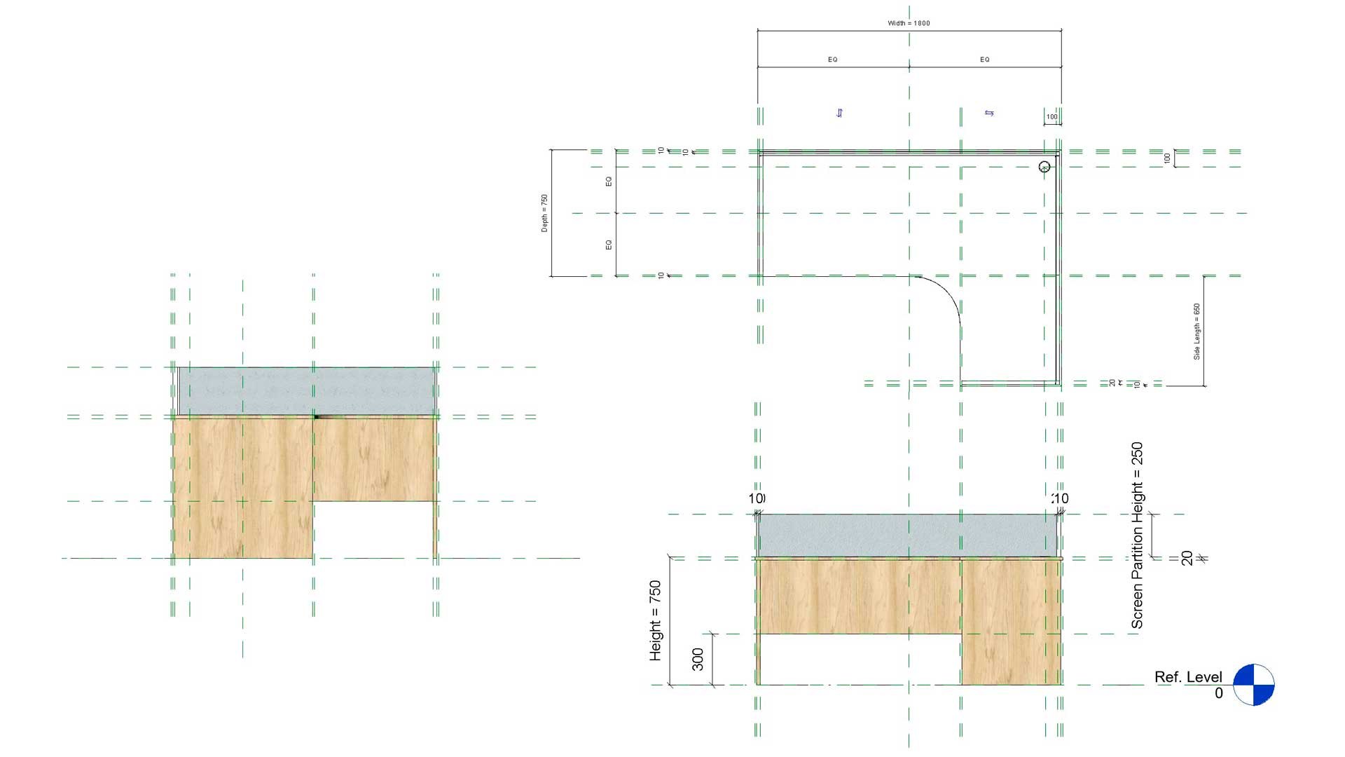 3D L Shaped Office Desk Model - TurboSquid 2039553