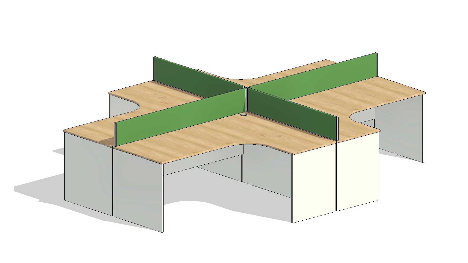 3D L Shaped Office Desk Model - TurboSquid 2039553