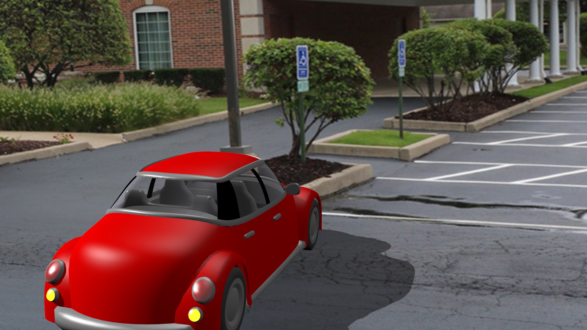 3D Popo Red Car - TurboSquid 1572297