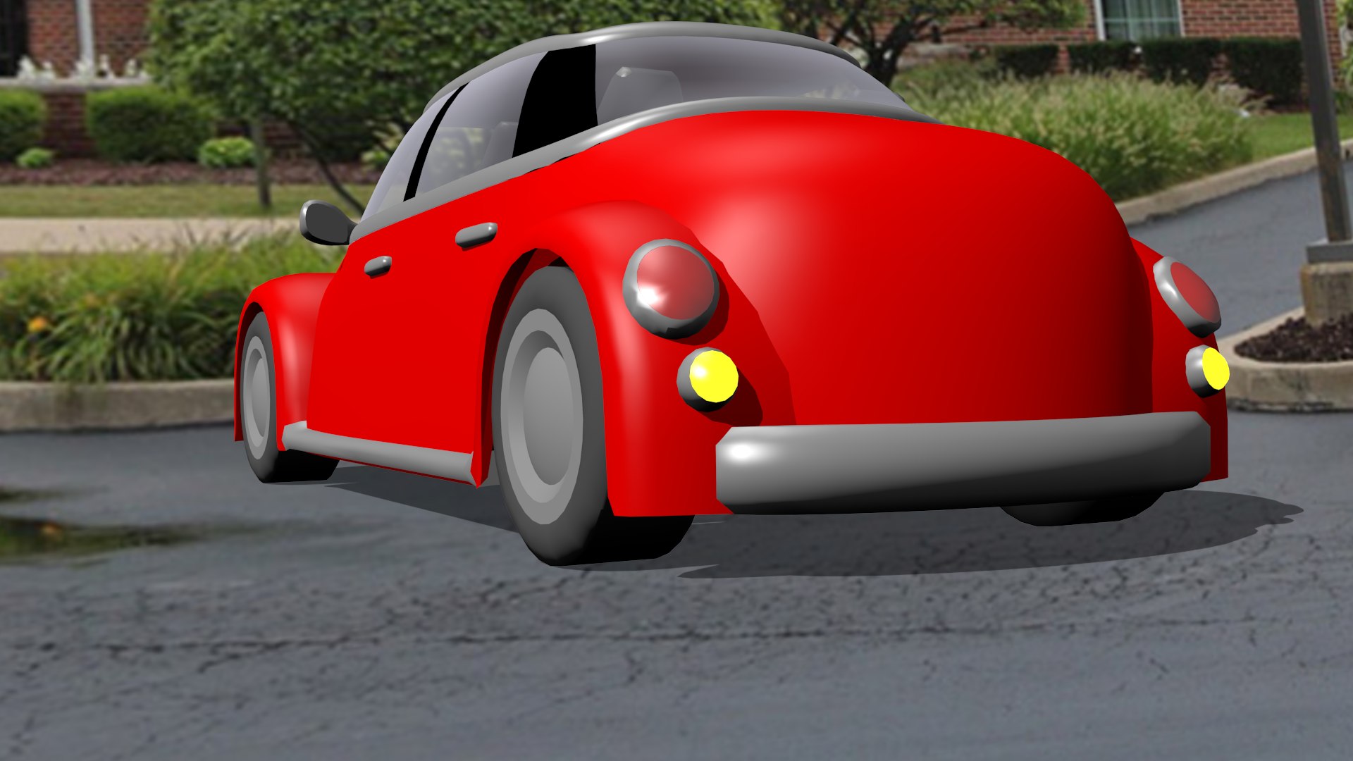 3D Popo Red Car - TurboSquid 1572297
