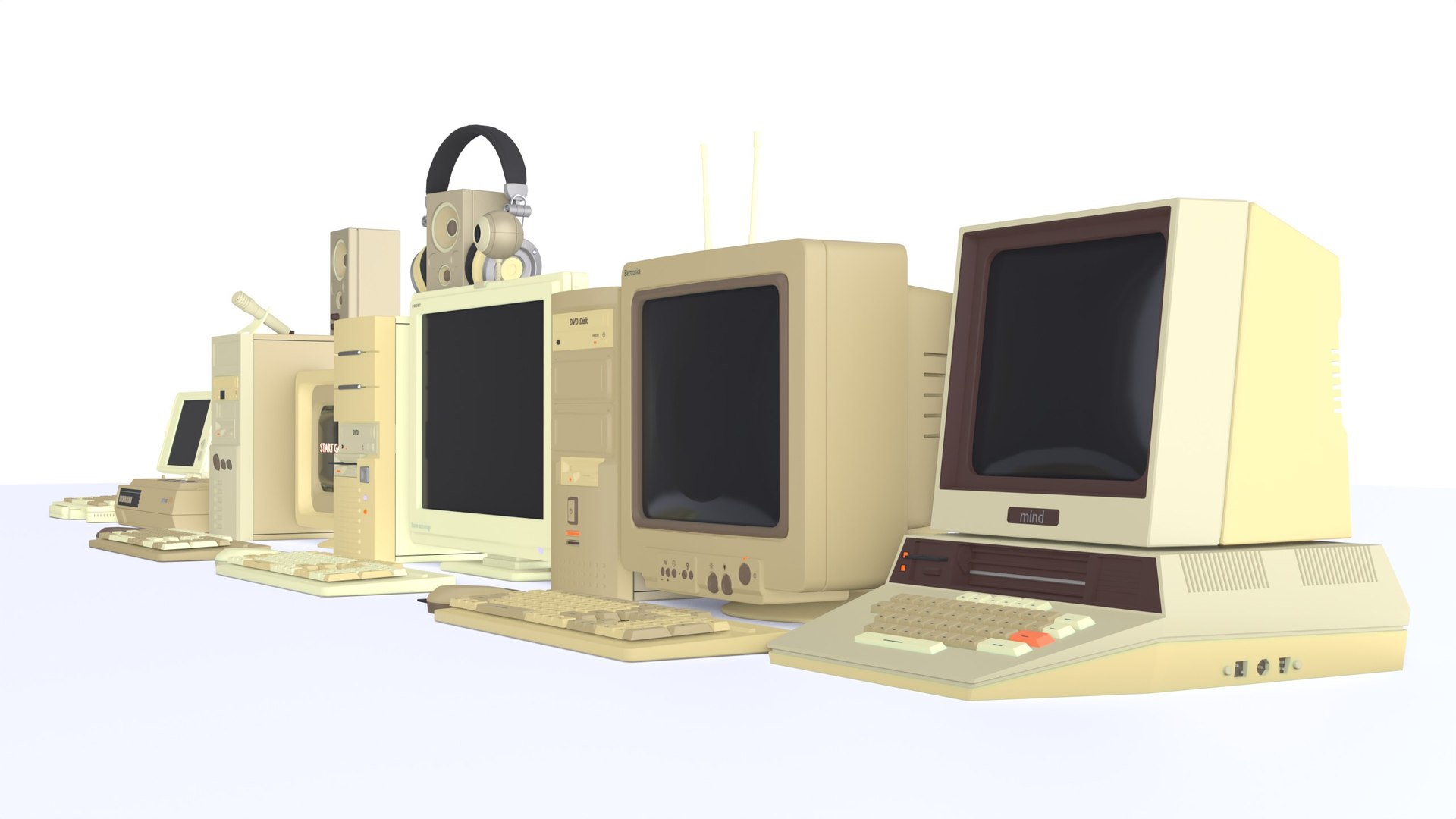 Retro Computers 3D Model - TurboSquid 2182639