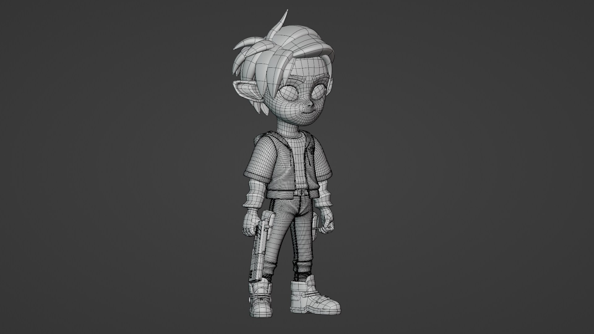 Half Human-Elf Character With Disney-Pixar Animation Style 3D Model ...