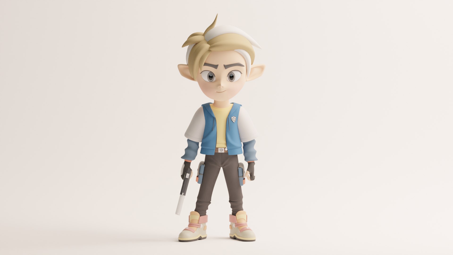 Half Human-Elf Character With Disney-Pixar Animation Style 3D Model ...