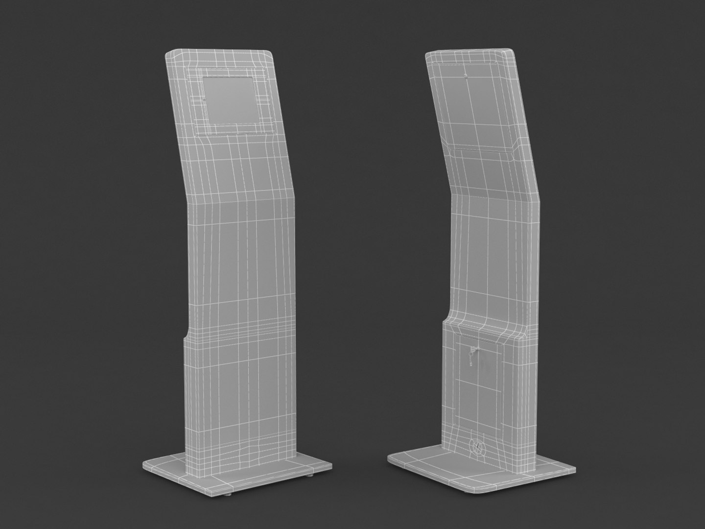 3D Tablet Kiosk Floor Stand Model - TurboSquid 1516373