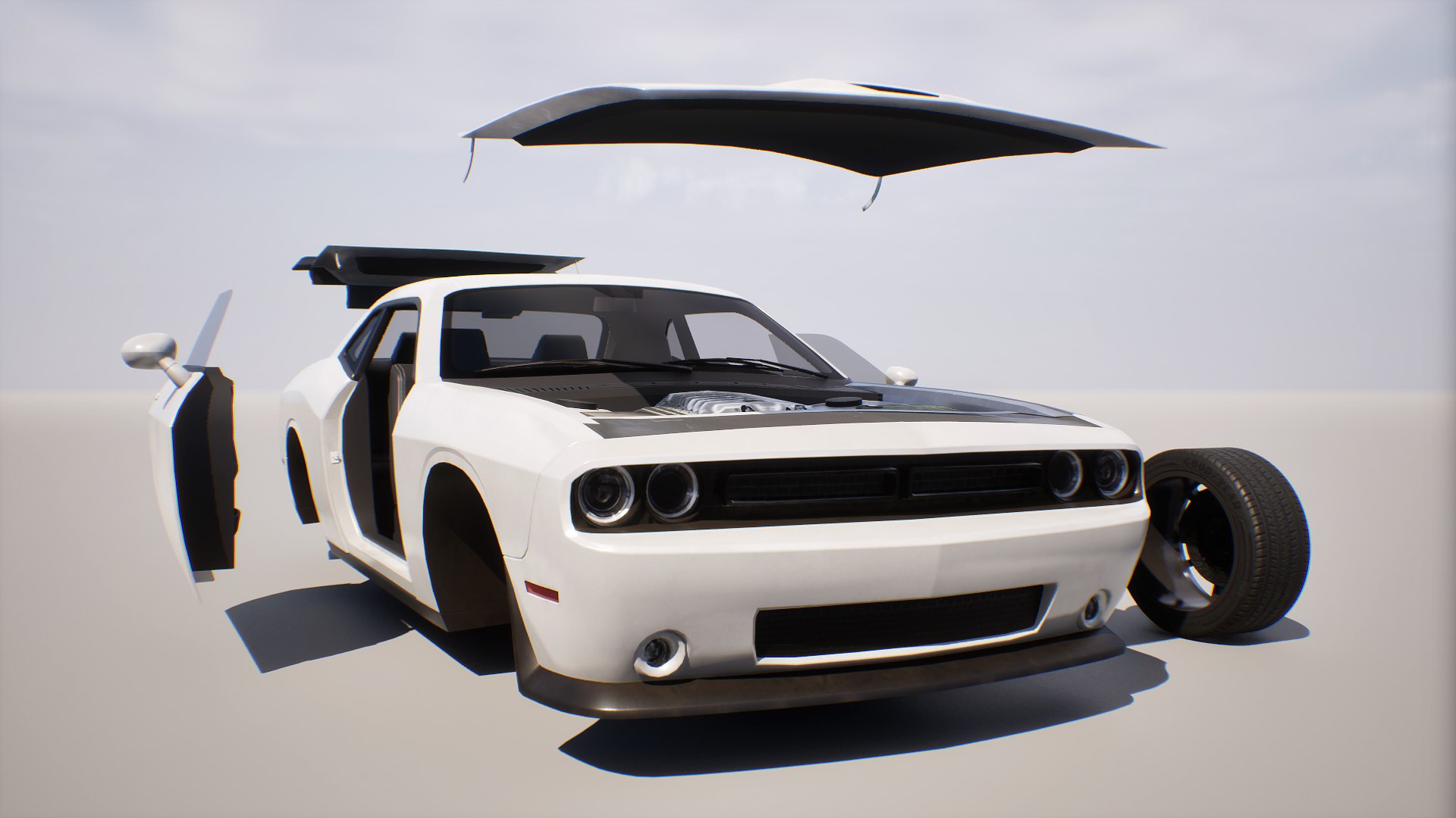 3D Muscle Car 2 - Game Ready Vehicle - TurboSquid 2399945